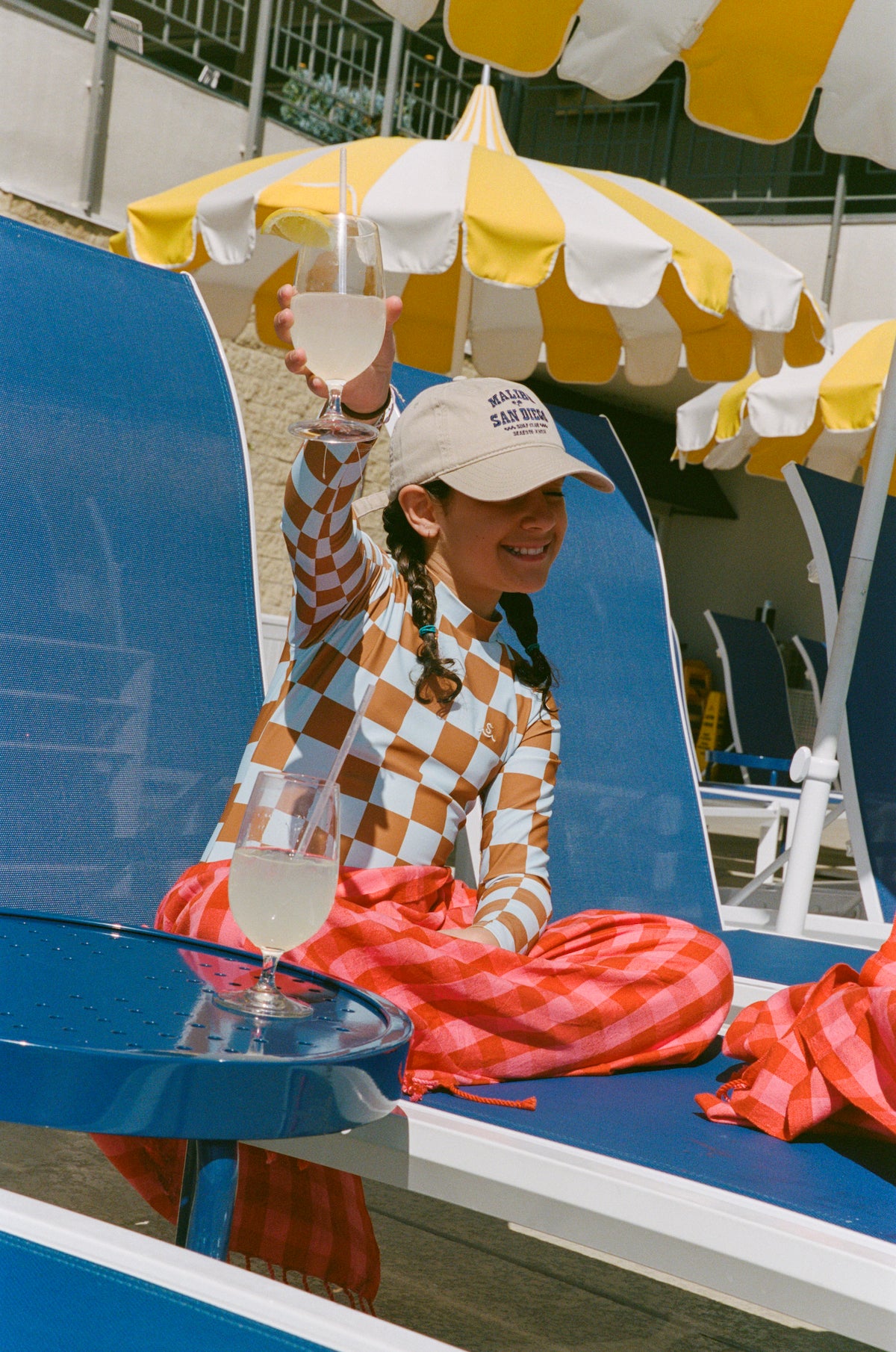 Seaesta Surf x Heather Taylor Home / Candy Check Long Sleeve Swimsuit