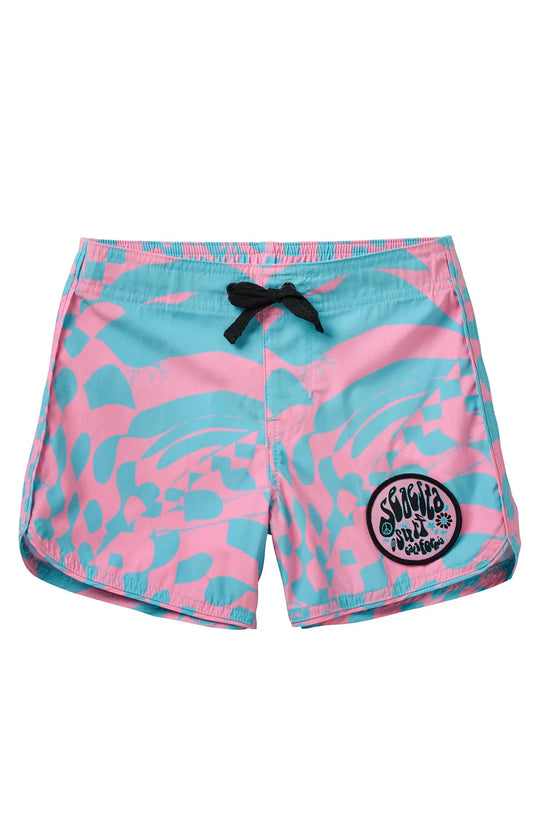 Seaesta Surf Boys Boardshorts – Scallop Retro Flare in Hazy Daze Bubbl ...