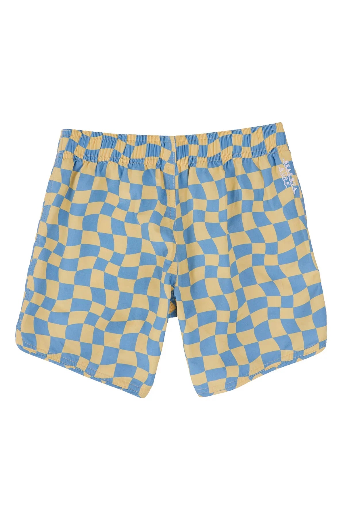 Seaesta Surf Boys Boardshorts – Scallop Retro Flare in Wavy Checks Ban ...